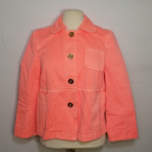 Juicy Couture | Jackets & Coats | Juicy Couture Neon Orange Denim ...